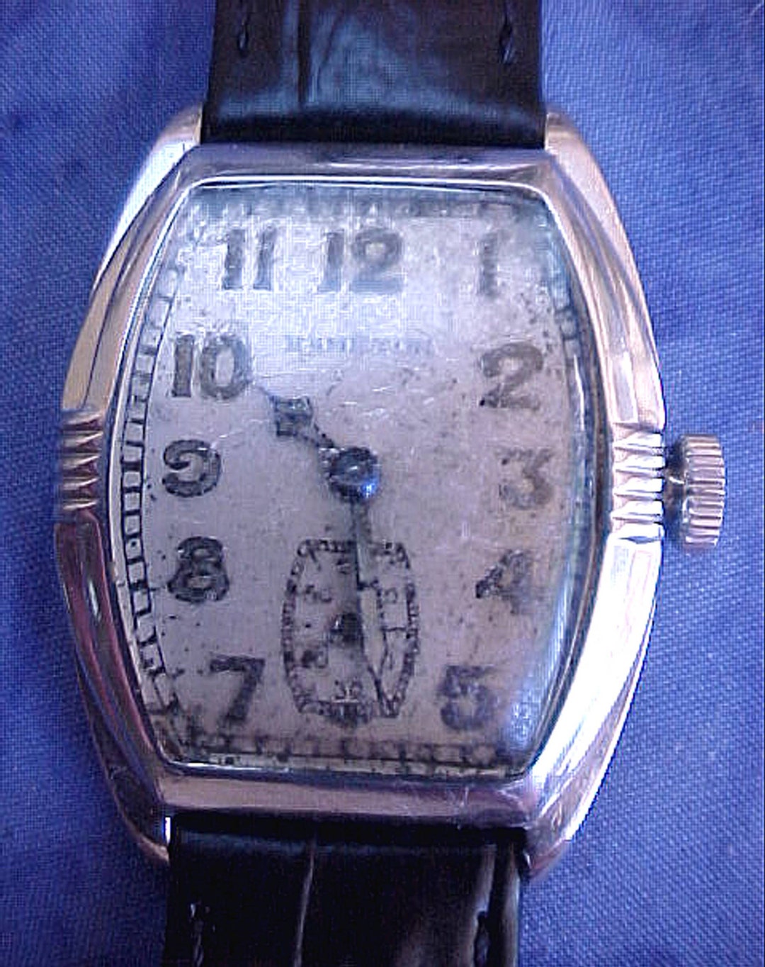 Rare Ca 1933 Patinaed Hamilton perry White 14 Kt Gold Filled Tonneau ...