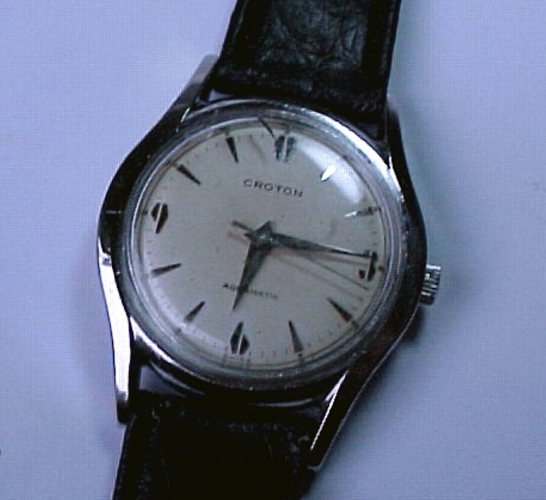 Vintage Croton 32 Mm aquamatic All Stainless Steel Automatic Waterproof ...