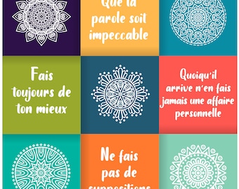 The 4 Toltec Agreements, Wall Decoration, Personal Development - Etsy