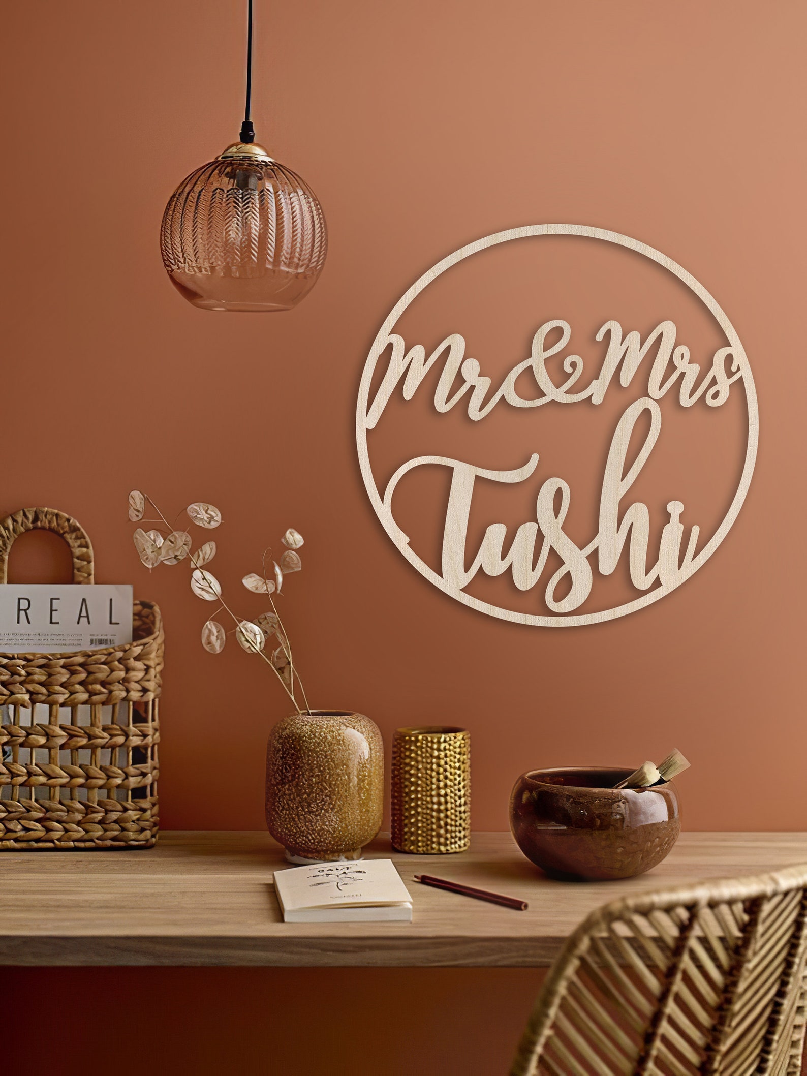 Mr and Mrs Sign for Wall Large Custom Name Sign Couples Name | Etsy