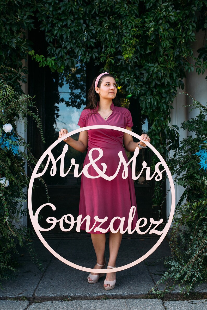 Wedding Backdrop Sign Mr. & Mrs Custom Wedding Name Sign - Etsy