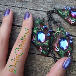 TO ORDER Druid Amulet Elven Jewerely Fantasy Necklace Crystal Pendant ...