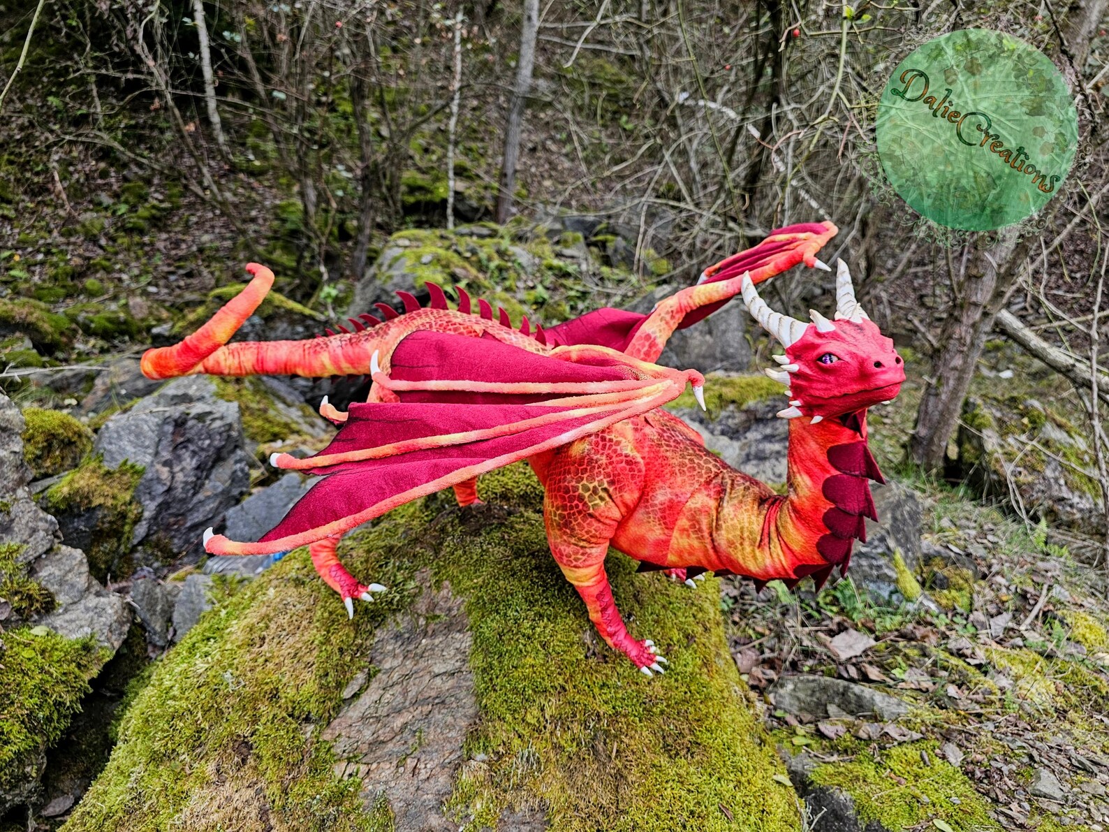 TO ORDER Velsaryus Fire Artdoll Dragon - Poseable Artdoll Dragon - Big ...