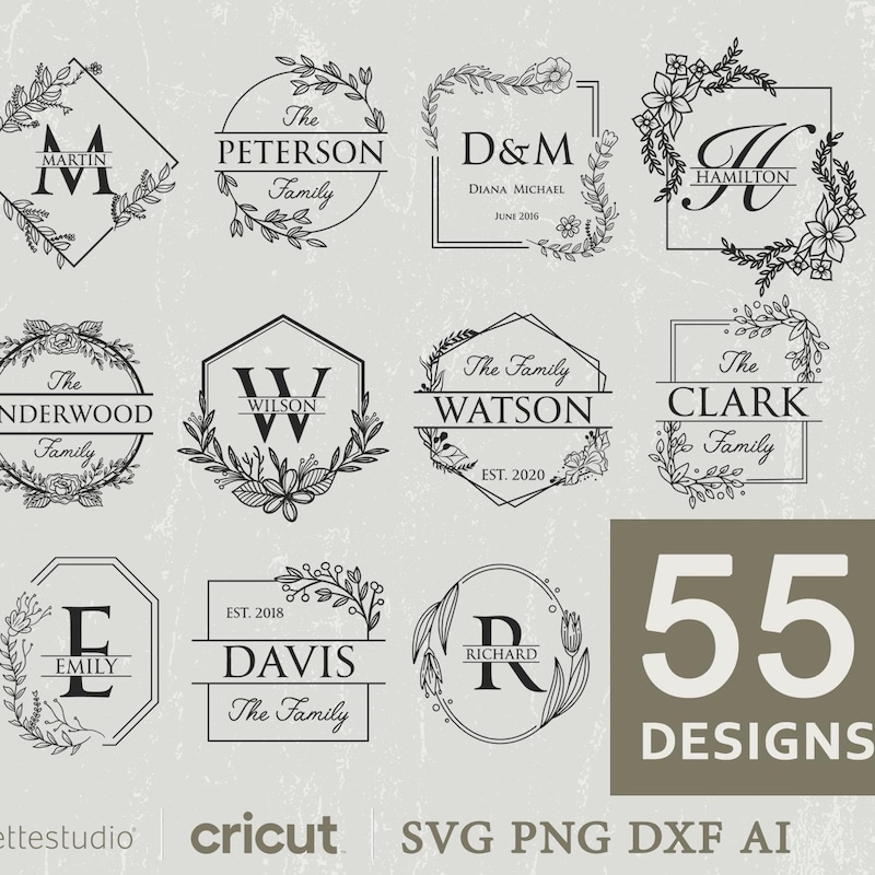 Last Name Svg - Etsy