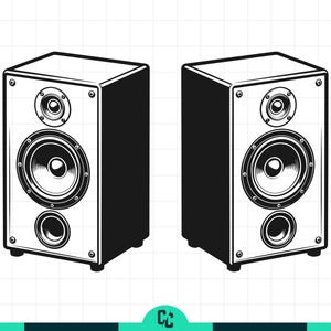 Speaker SVG, Studio Monitor SVG, DJ Speakers Silhouette, Audio ...