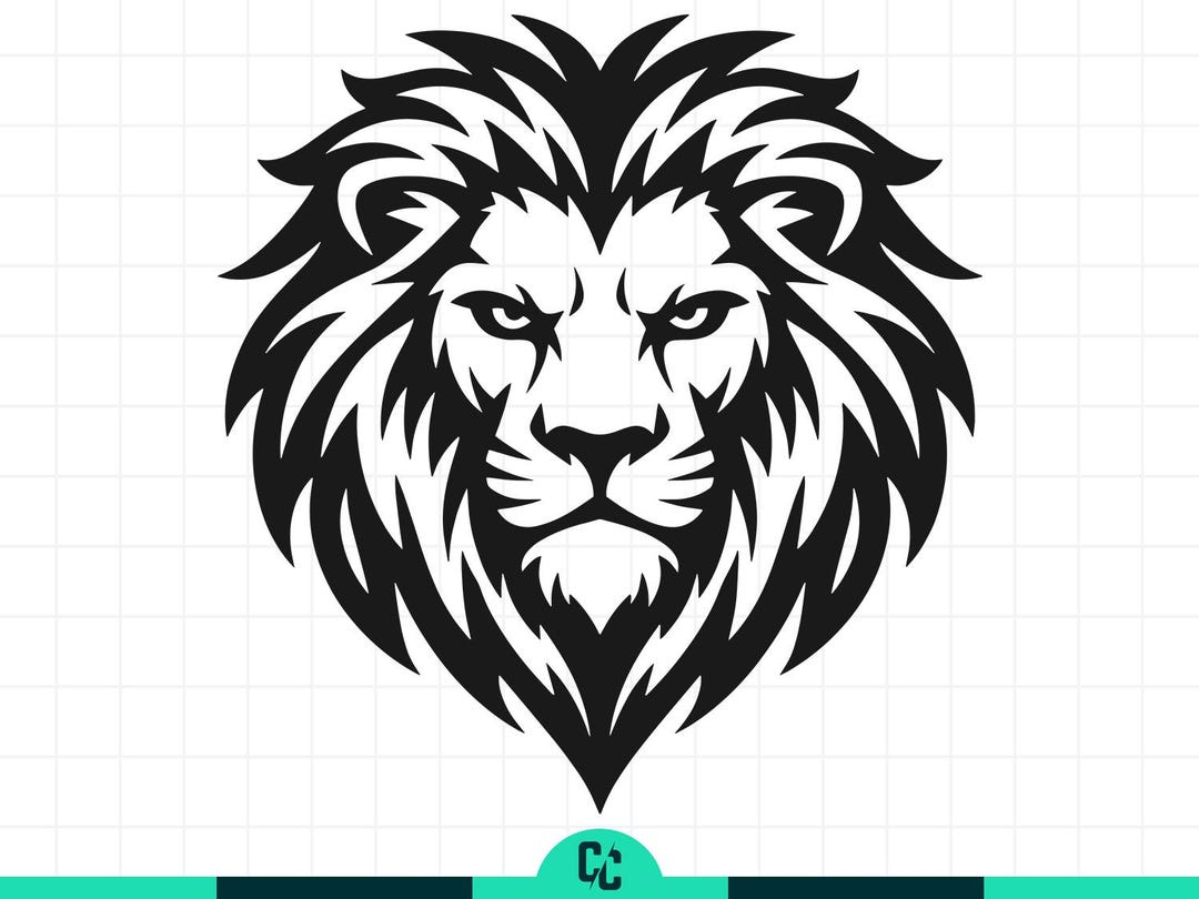 Lion Head SVG, Lion Face SVG for Shirt, Majestic Lion Silhouette PNG ...
