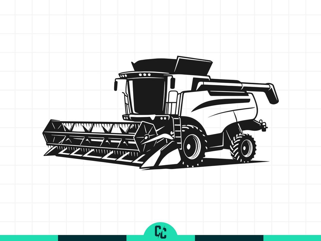 Combine Harvester SVG, Harvester Svg, Farm PNG, Combine Cut File ...