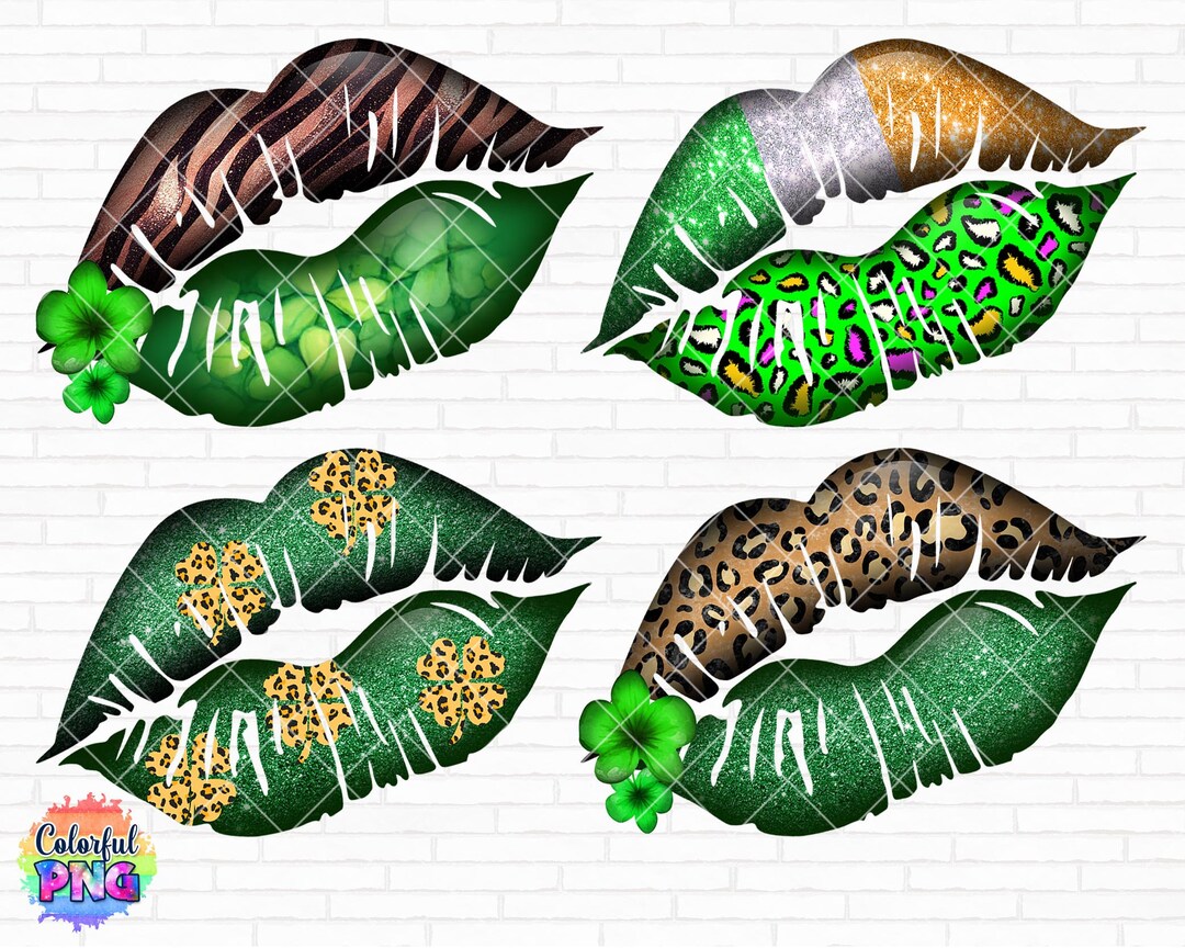 St. Patricks Day Lips PNG, St. Patricks Day Png, Lucky Lips Png, Irish ...