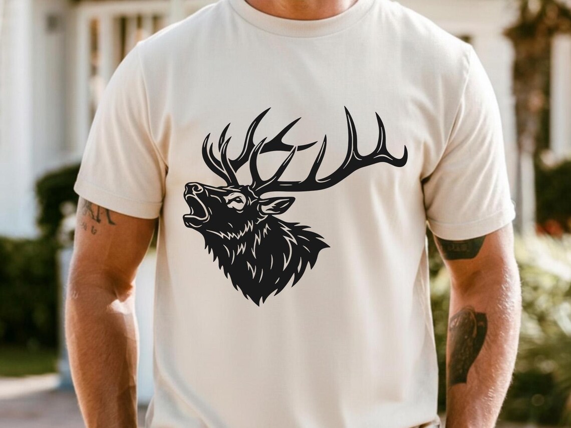 Bugling Elk SVG, Elk Antler Svg, Deer Hunter Svg, Hunting Shirt Svg ...