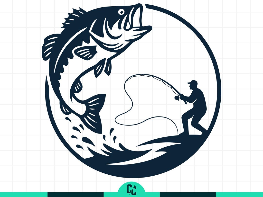 Fisherman Catching Fish Svg, Png, Fishing Svg, Fish Svg, Fishing Shirt ...