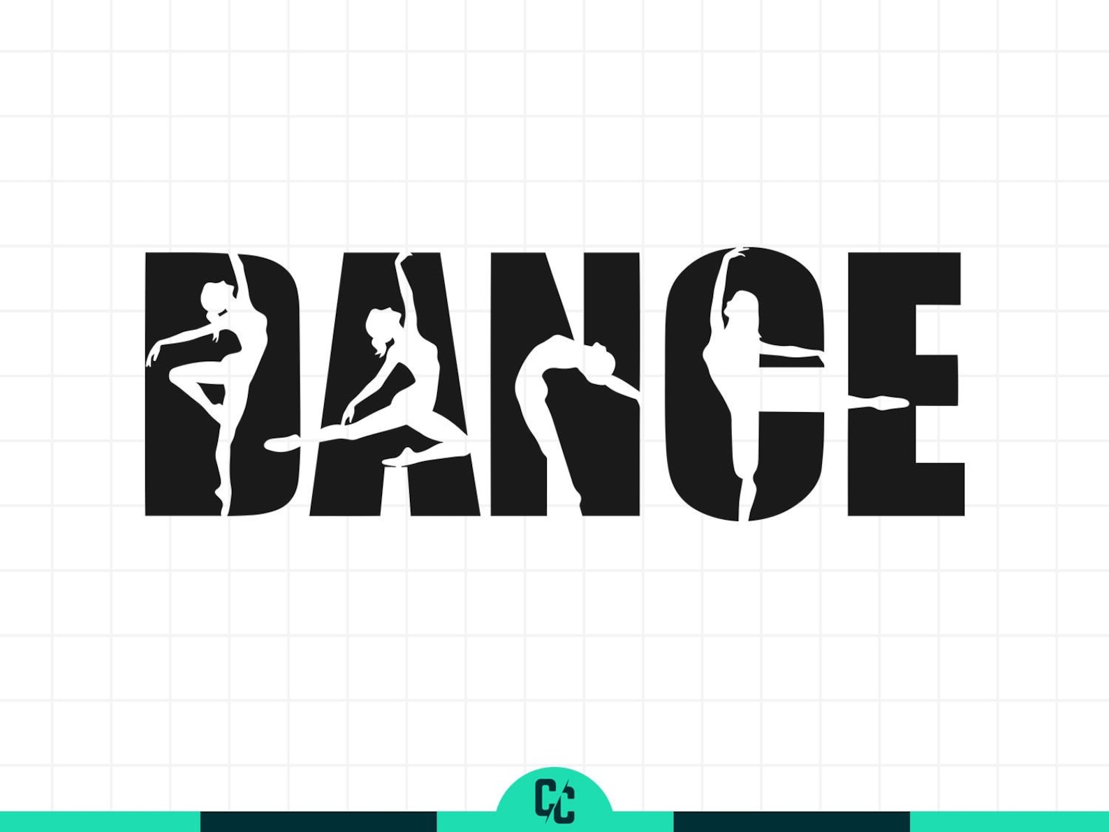 Dance Svg Silhouette Png for T-shirt Design, Dancer Letters Cut File ...