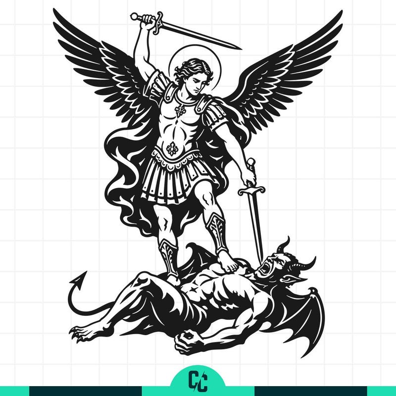 Saint Michael Devil Art - Etsy