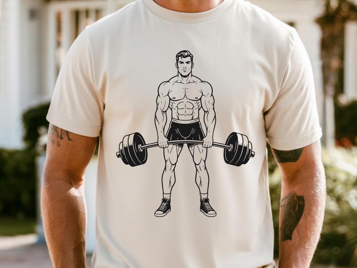 Bodybuilding Man SVG, Muscle Flexing PNG, Barbell Fitness Gym Logo ...