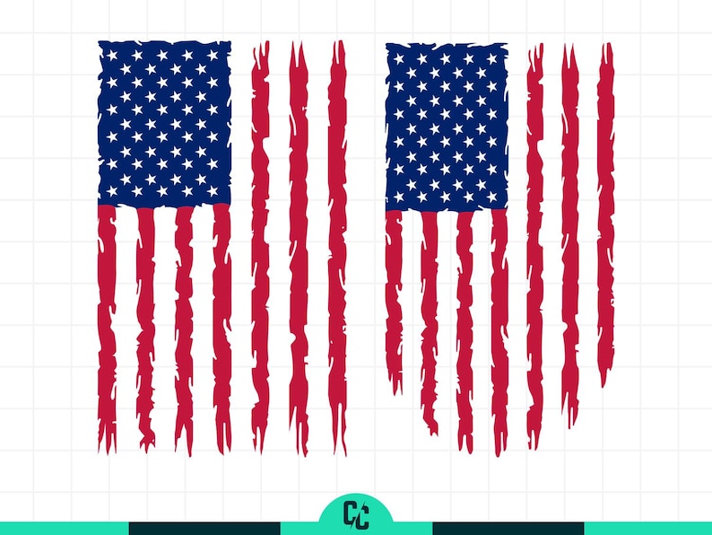 Distressed American Flag SVG Bundle, 4th of July Svg, Tattered USA Flag ...