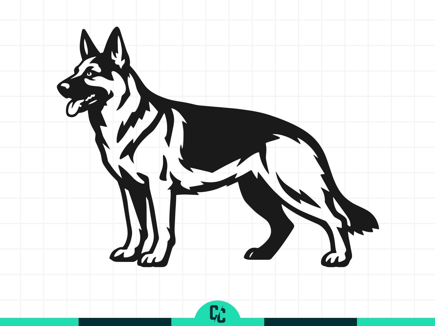 German Shepherd SVG, German Shepherd PNG, German Shepherd Silhouette ...