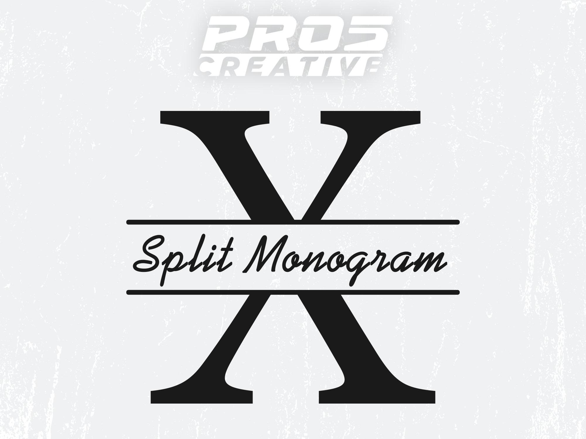 Split Monogram SVG Bundle, Spilt Letter Svg, Name Svg, Family Monogram ...