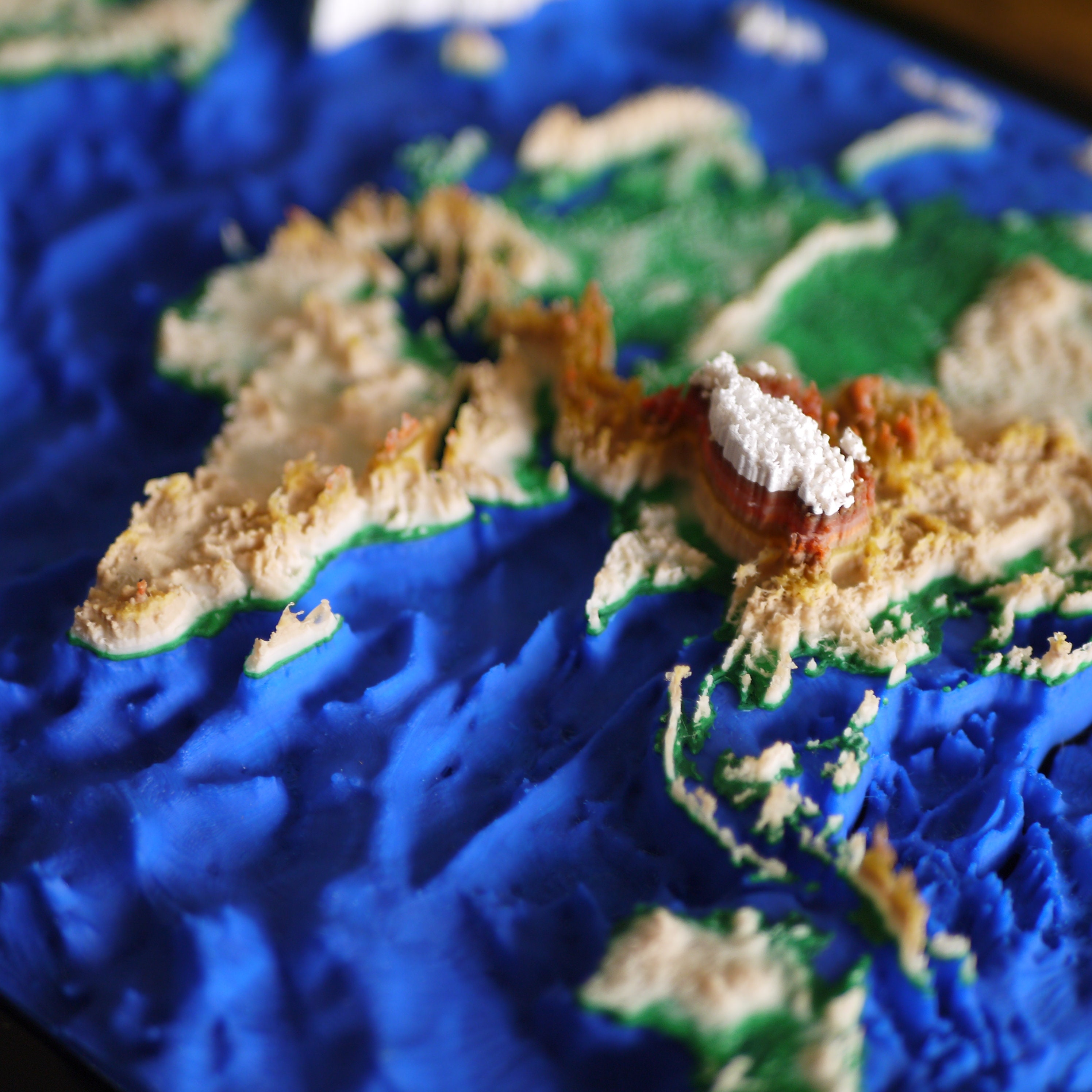 3D World Map-a5 Map of the World With Topography and Bathymetry /with ...