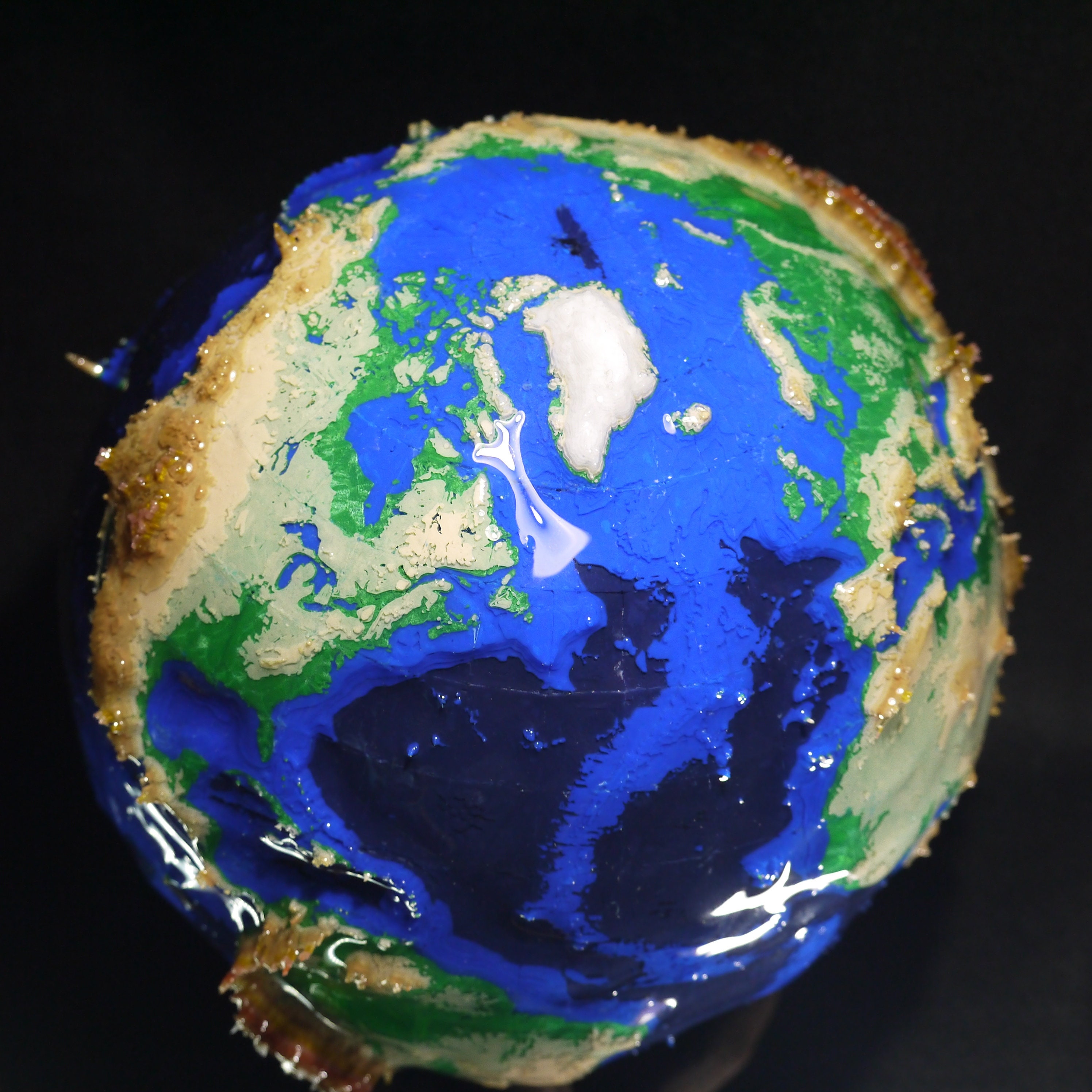 New Topographic GLOBE With 3d MOON for Decoration 3d Exaggerated Resin ...