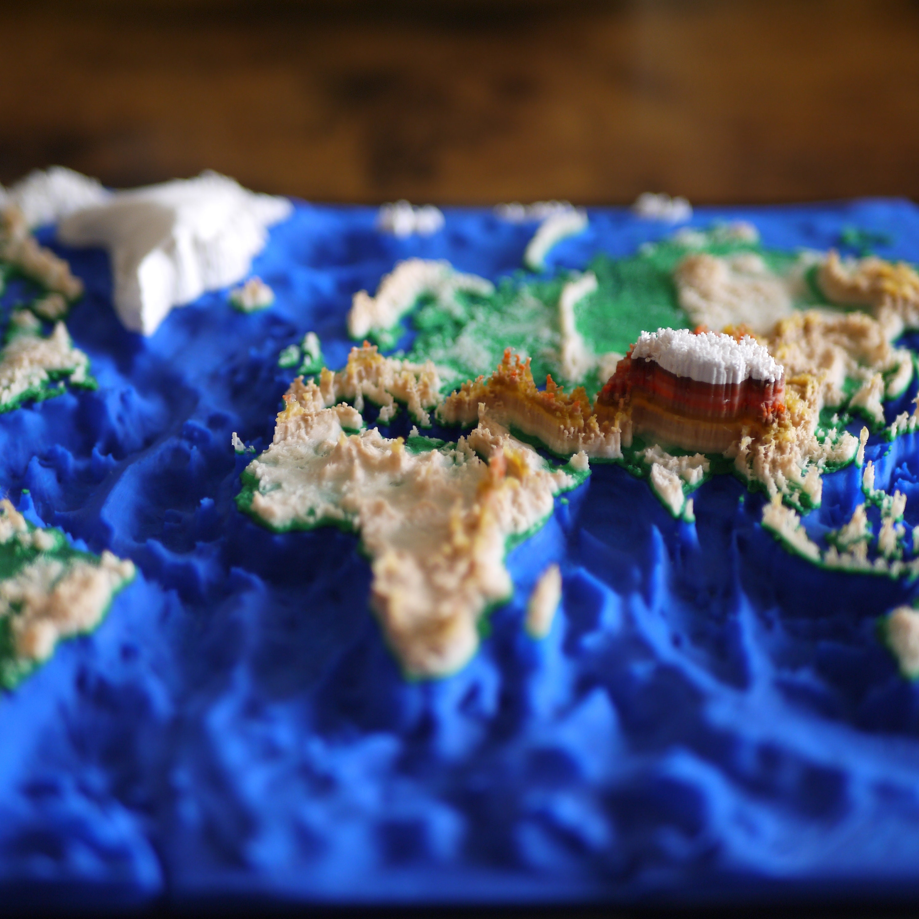 3D World Map-a5 Map of the World With Topography and Bathymetry /with ...