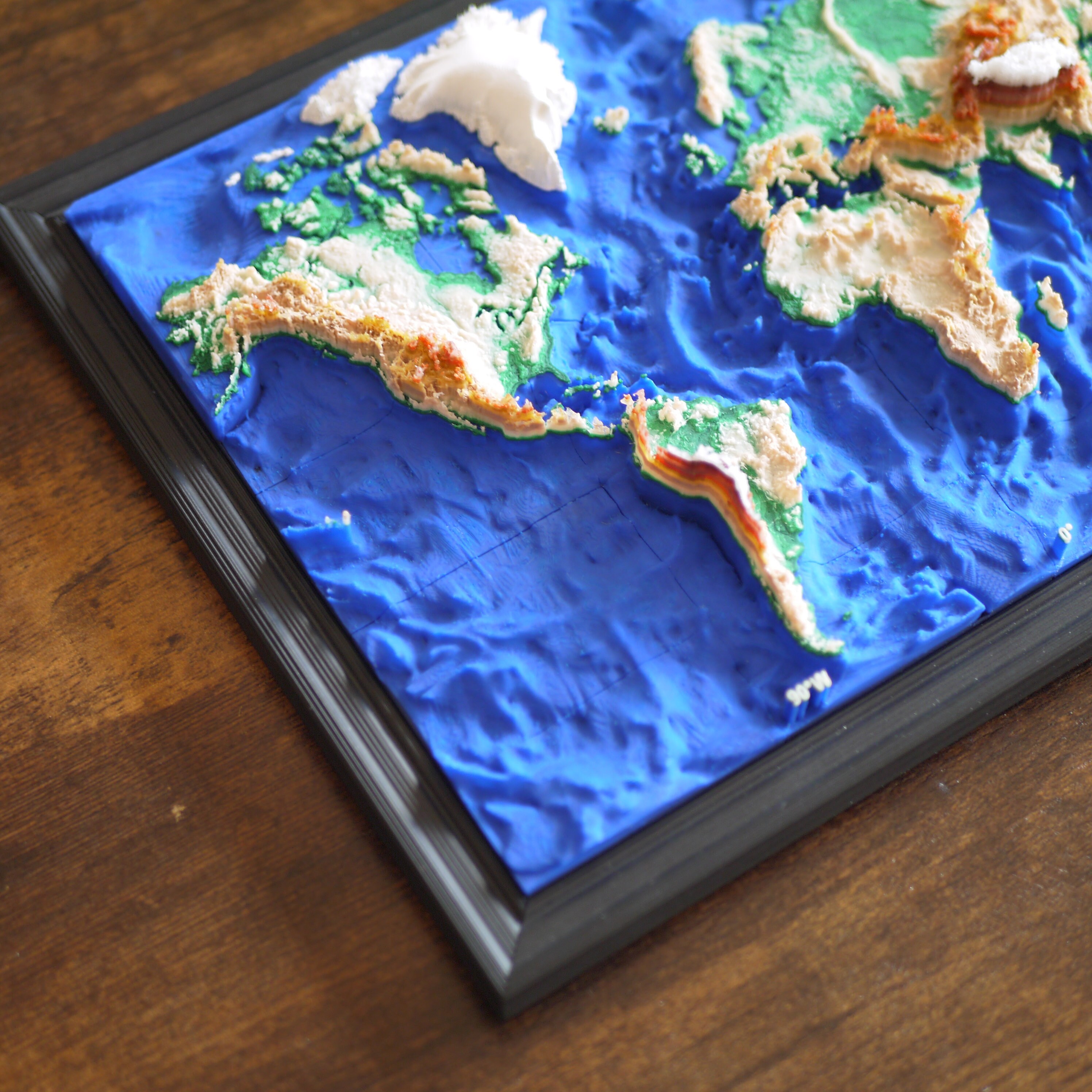 3D World Map-b5 Map of the World With Topography and Bathymetry - Etsy