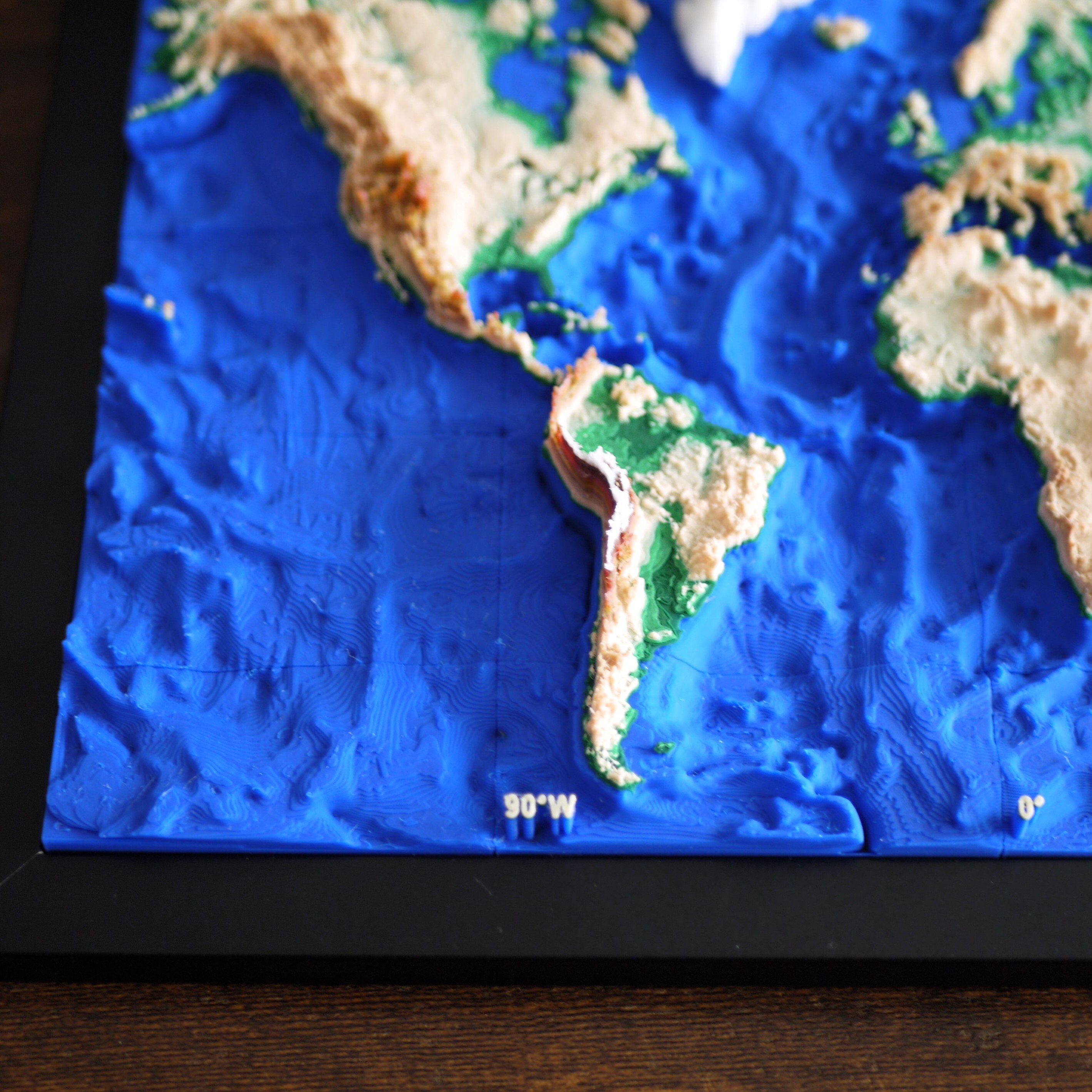 3D Map A4 World Map With Topography and Bathymetry - Etsy Australia