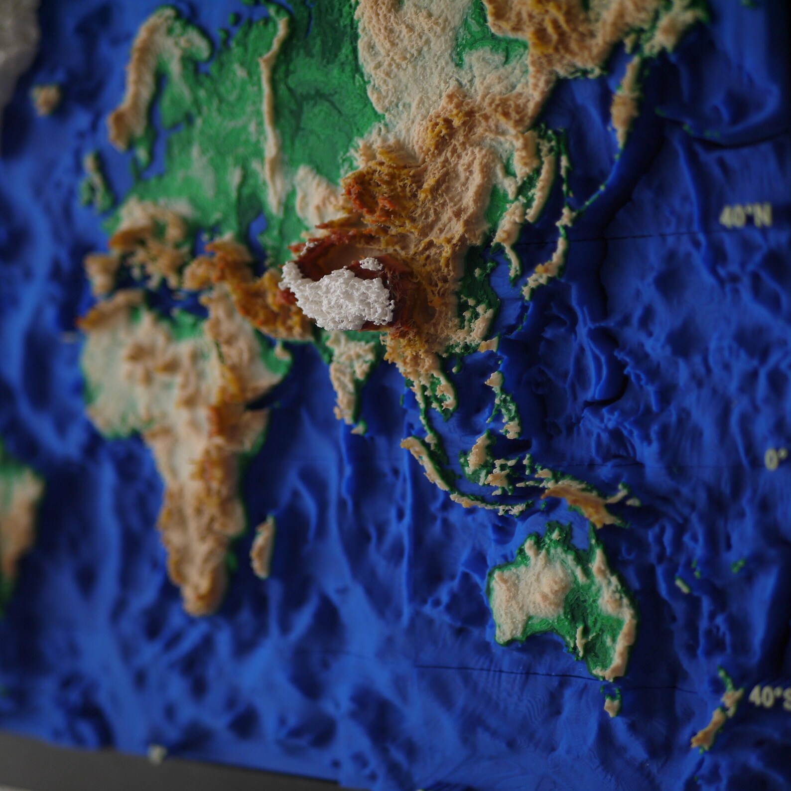 3D Map - A4 World Map With Topography and Bathymetry - Etsy Canada