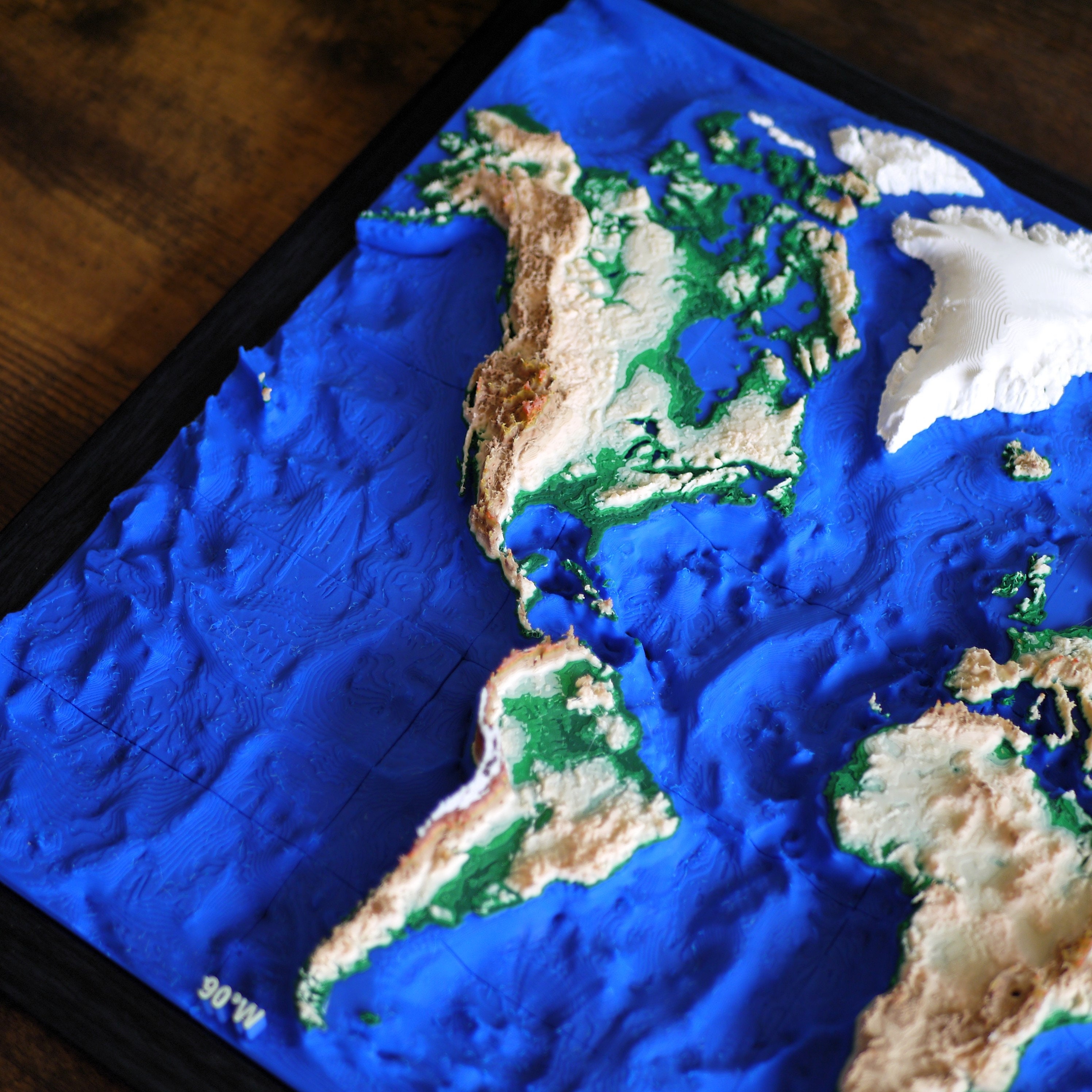 3D World Map-a3 Map of the World With Topography and - Etsy UK