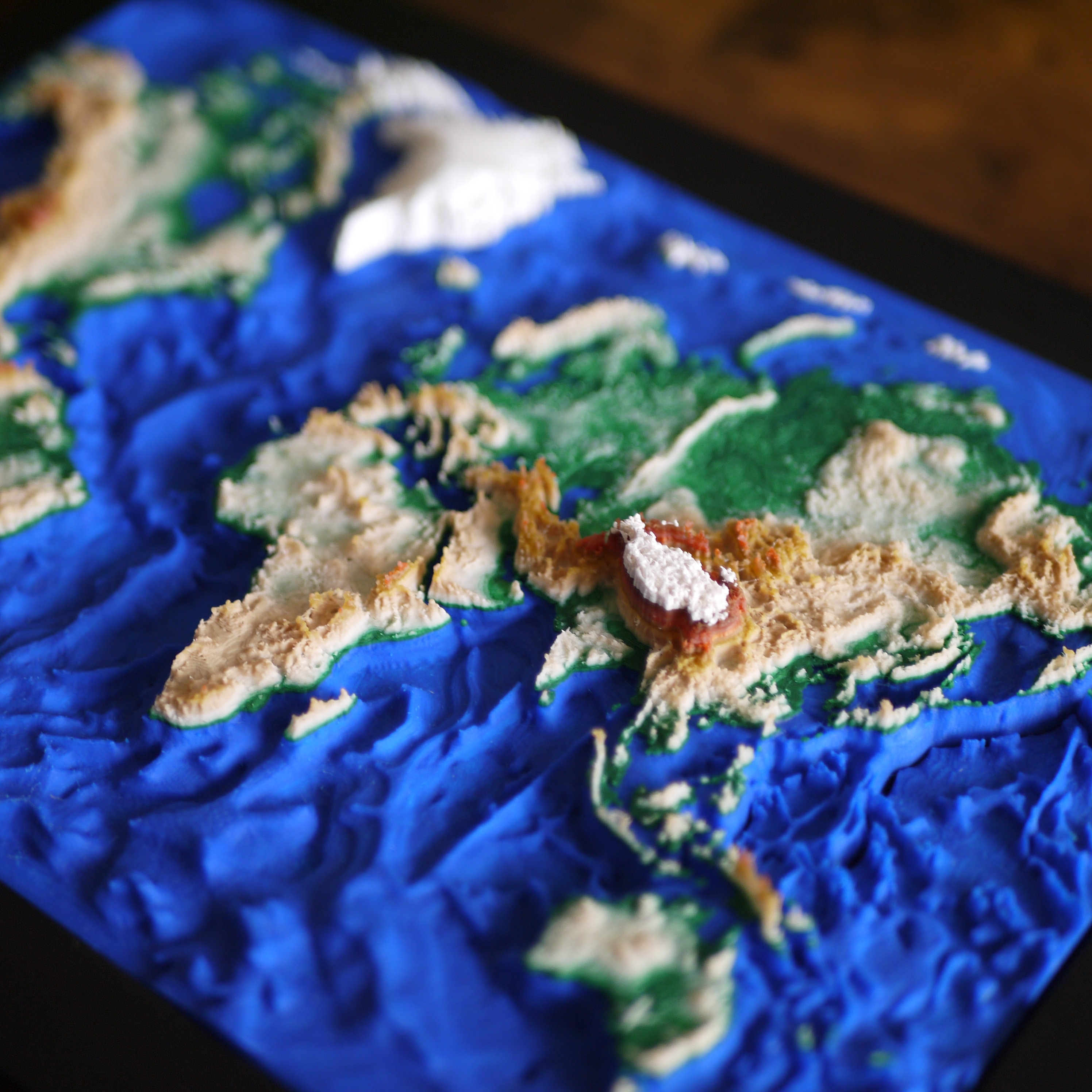 3D World Map-a5 Map of the World With Topography and Bathymetry /wall ...