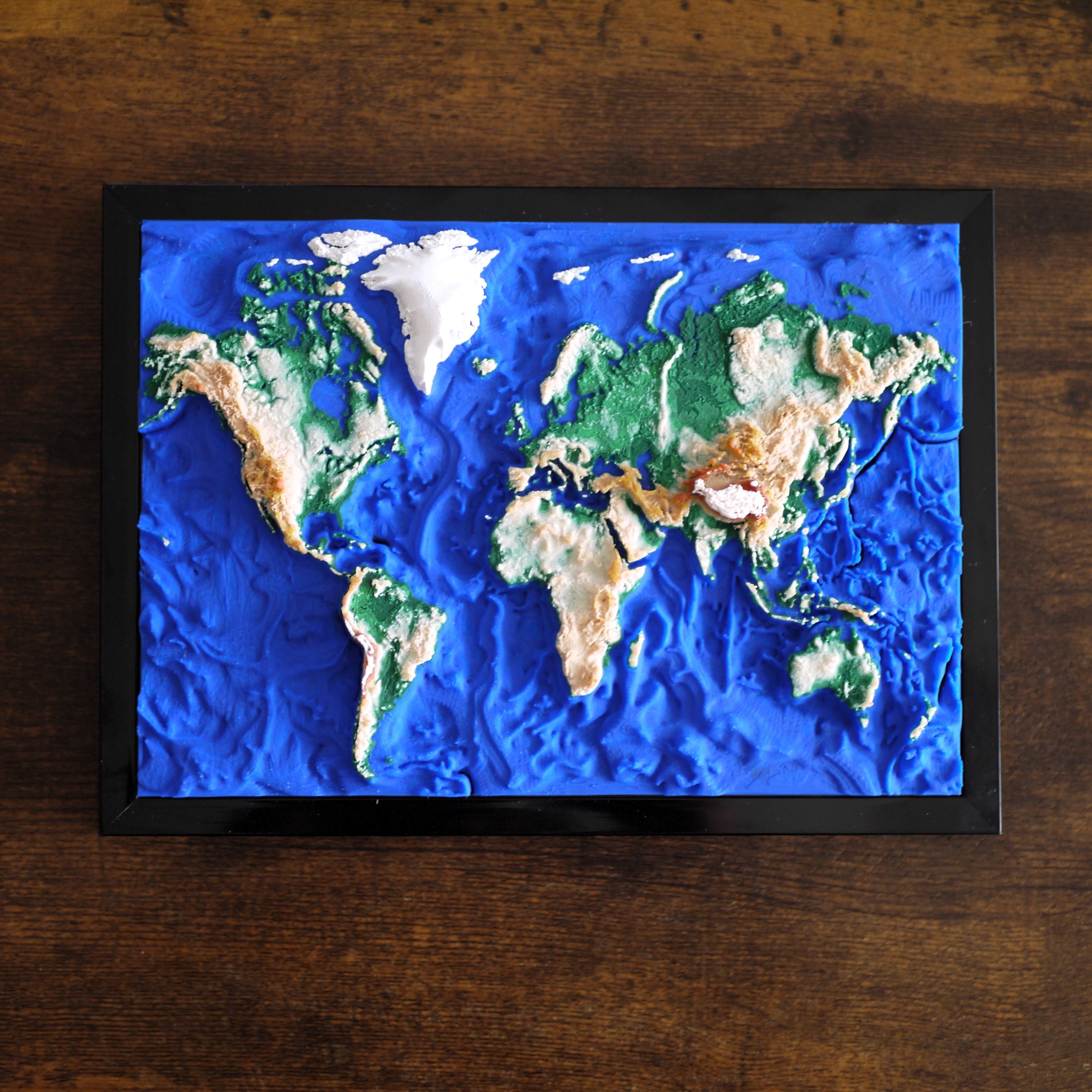 3D Topographic Map of Planet Earth /2L - Etsy