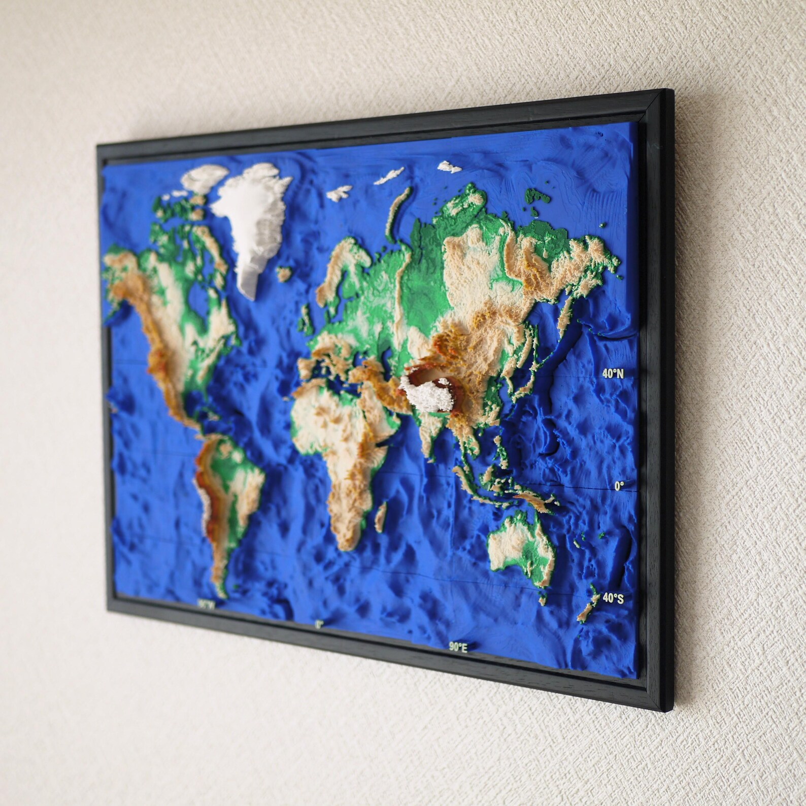 3D World Map-a3 Map of the World With Topography and Bathymetry - Etsy ...