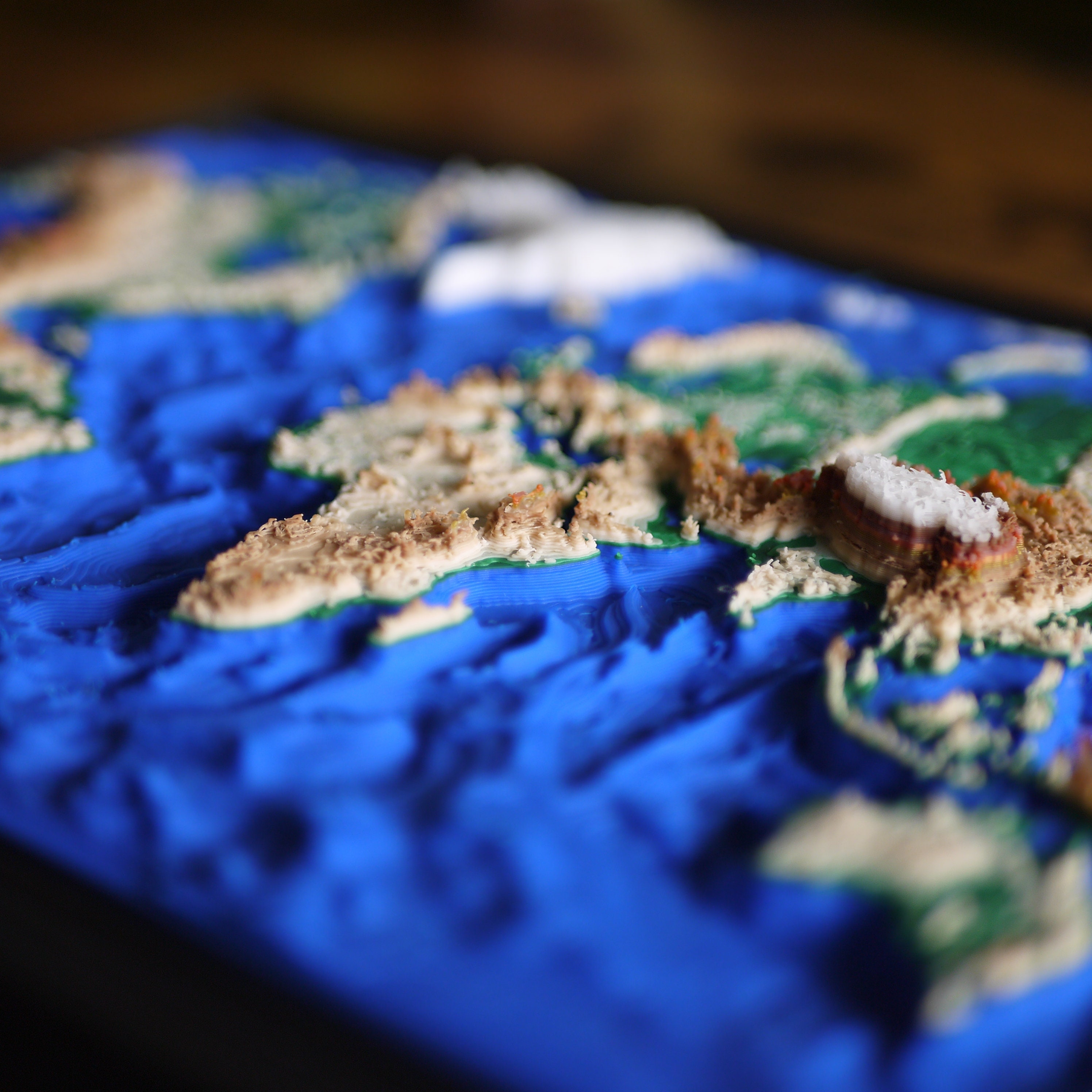 3D World Map-b5 Map of the World With Topography and - Etsy Australia