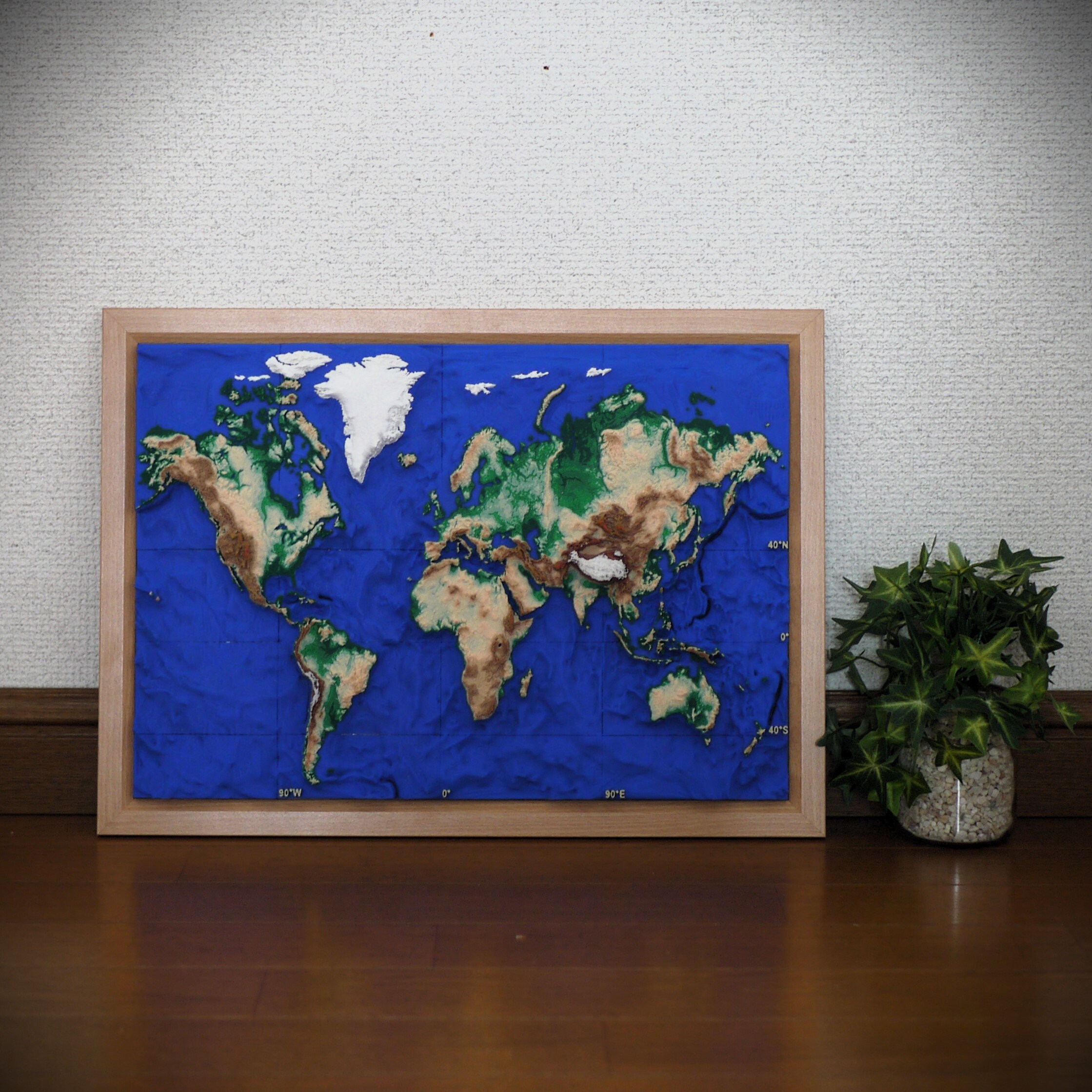 3D World Map B4 World Map With Topography and Bathymetry - Etsy