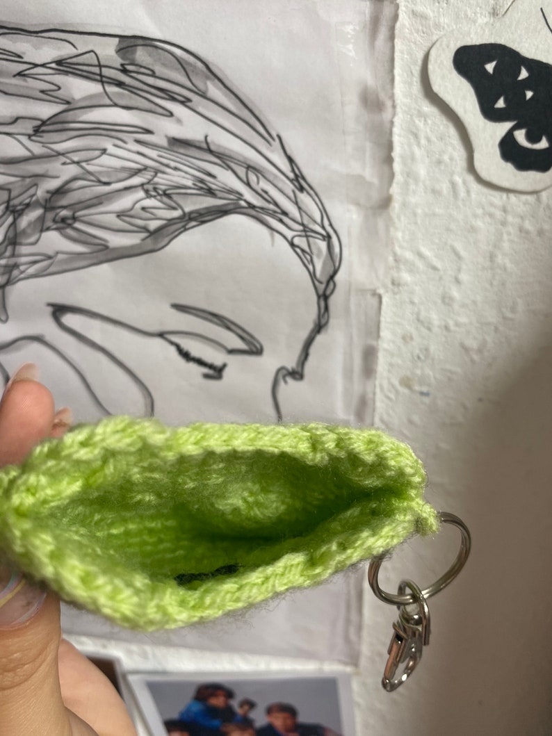 Crochet Froggy Pouch Keychain - Etsy
