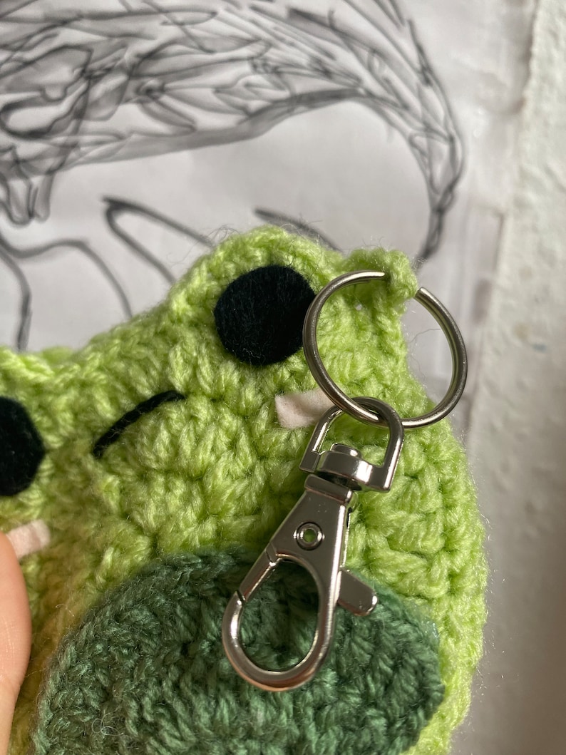 Crochet Froggy Pouch Keychain - Etsy