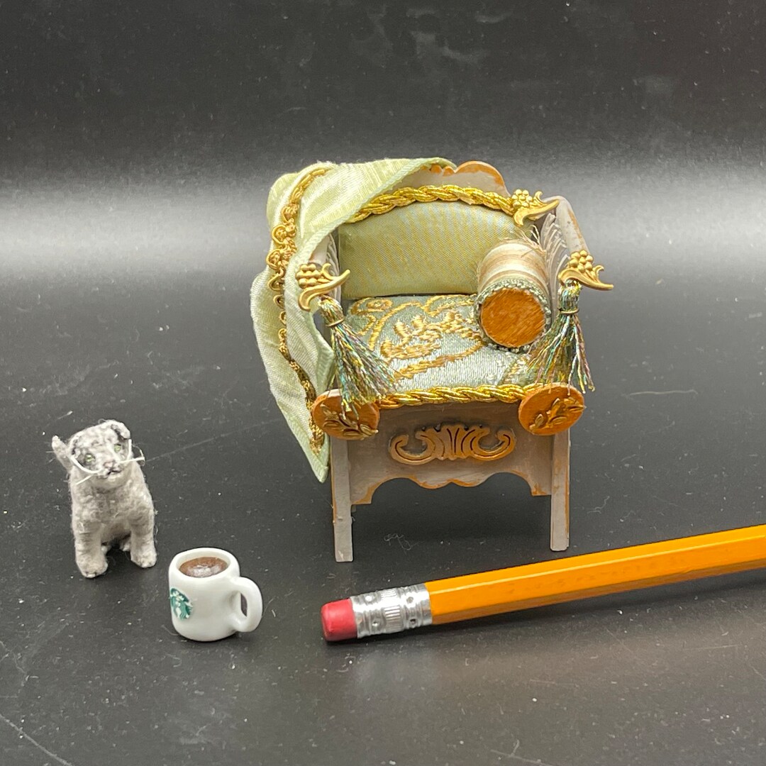 Marguerite Perfectly Splendid Dollhouse Miniature Throne With ...