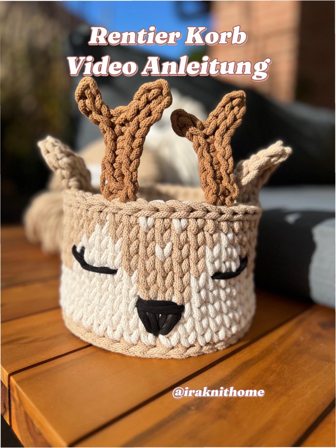 Video Anleitung Rentier Korb| Tutorial Rentier Korb| Geschenk Zum ...