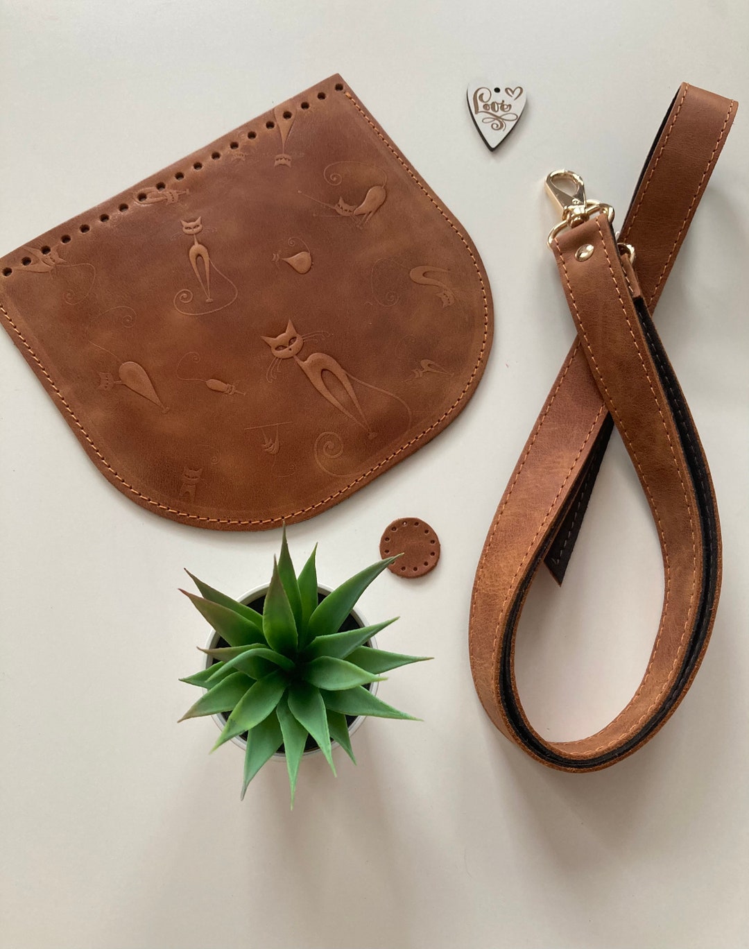 Leather Bag Set Series Lux / Bag Leather Set to Crochet Yourself / Bag ...