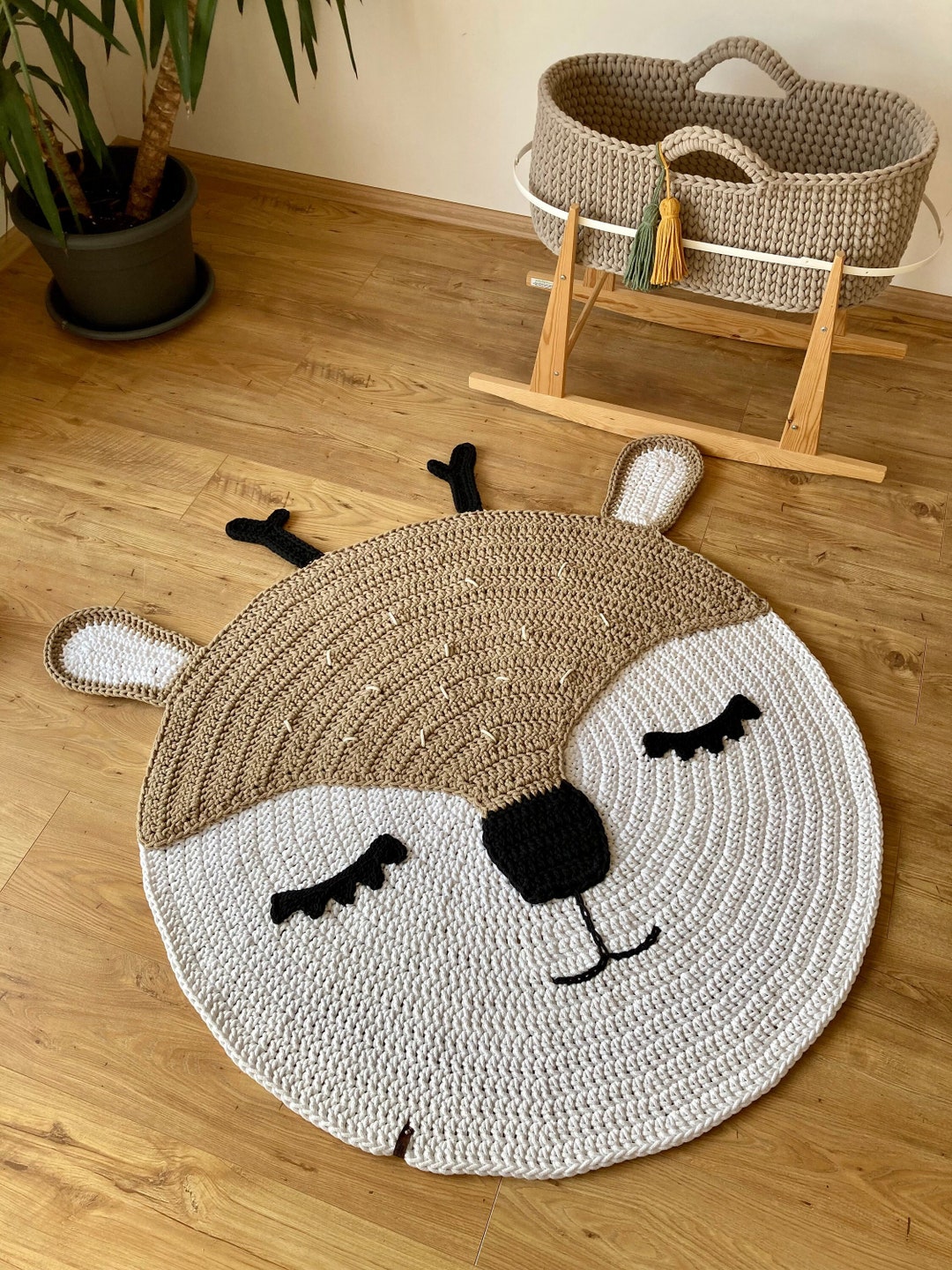 Reindeer Rug Children's Room Rug Animal Motif Rug - Etsy