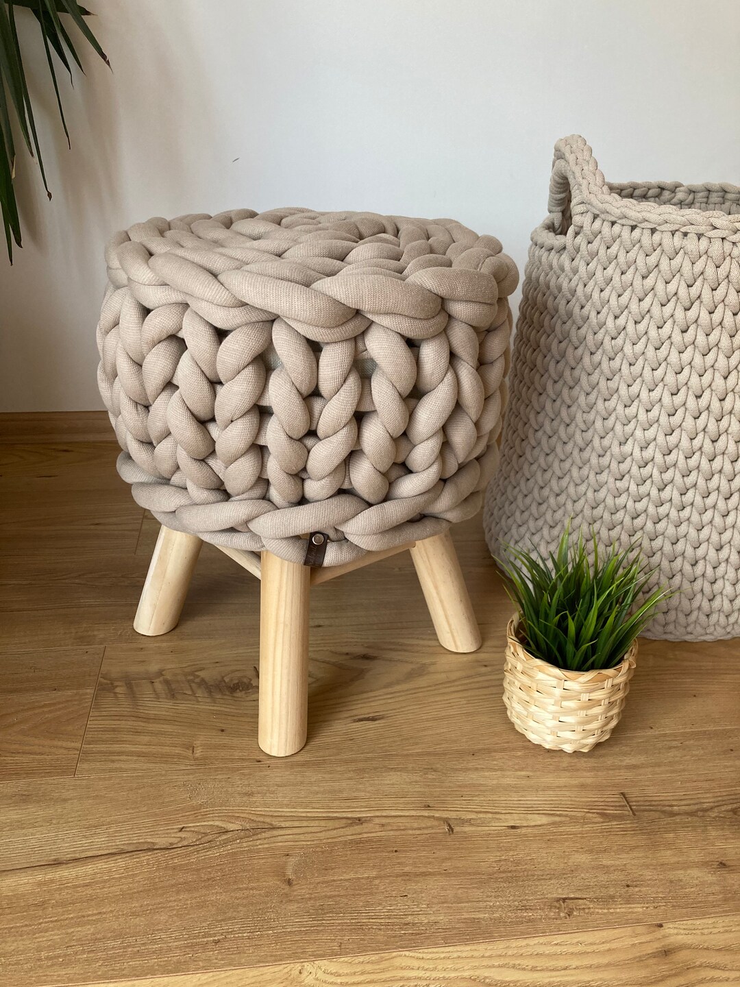 Hocker aus Maxi Cotton, sitzpouf boho, Sitzbank, - Etsy.de