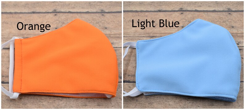 Colorful Design and Solid Color Print Fabric Masks Ships | Etsy