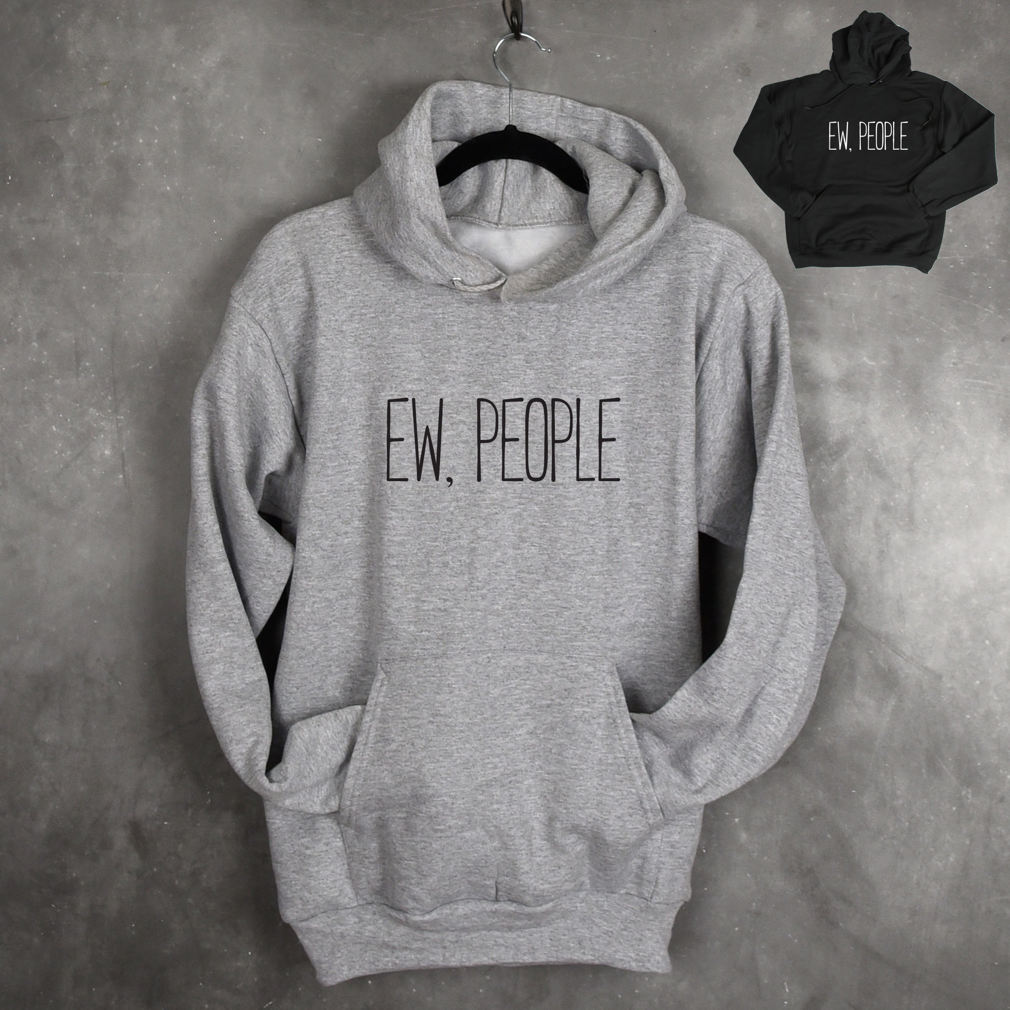 Ew People Introvert Hoodie Hooded Hoody | Etsy