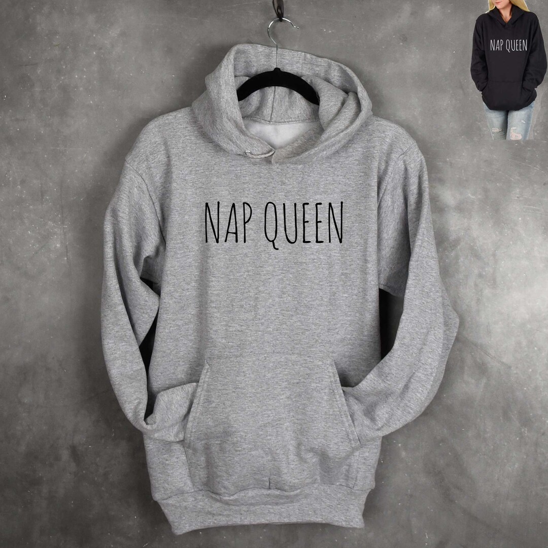 Nap Queen Black Hoodie or Grey Hoody Hooded Top - Etsy
