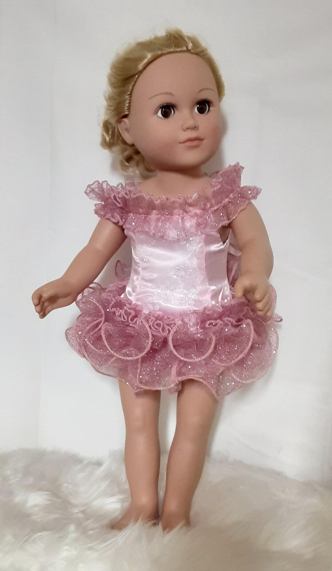 Grand Supreme Pageant Dress for 18 Dolls, Sparkling Pancake Dress, 3 ...