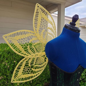 Crochet Lace Fairy Wings | Flower Fairy Wings | Rennaissance Fair Wings ...