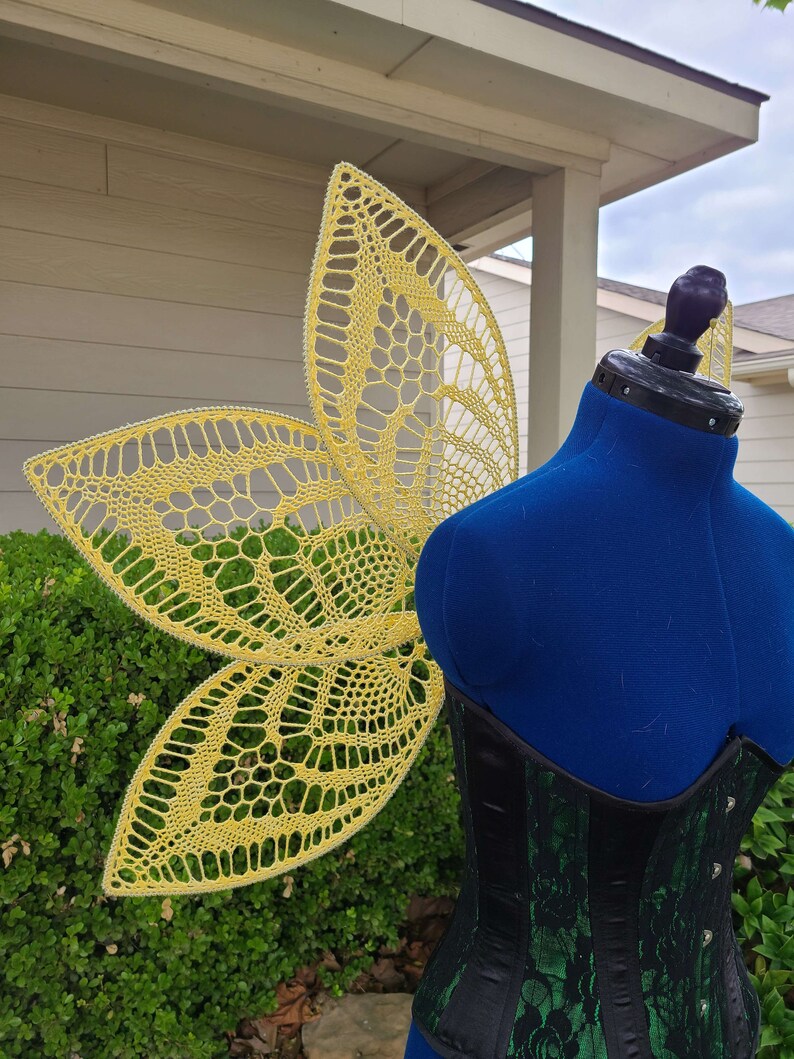 Crochet Lace Fairy Wings | Flower Fairy Wings | Rennaissance Fair Wings ...