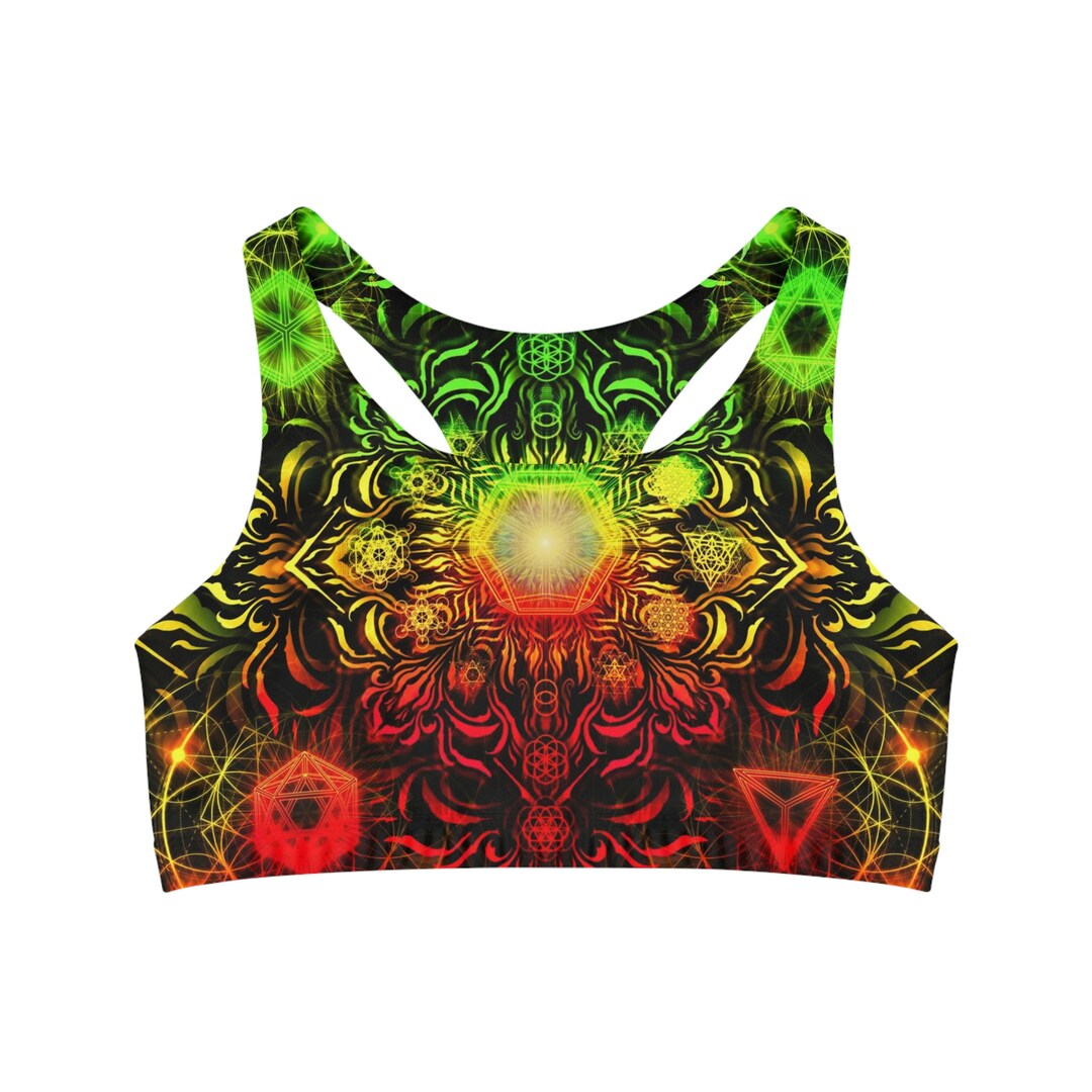 Sacred Geometry Crop Top Stylish and Spiritual Sports Bra With ...