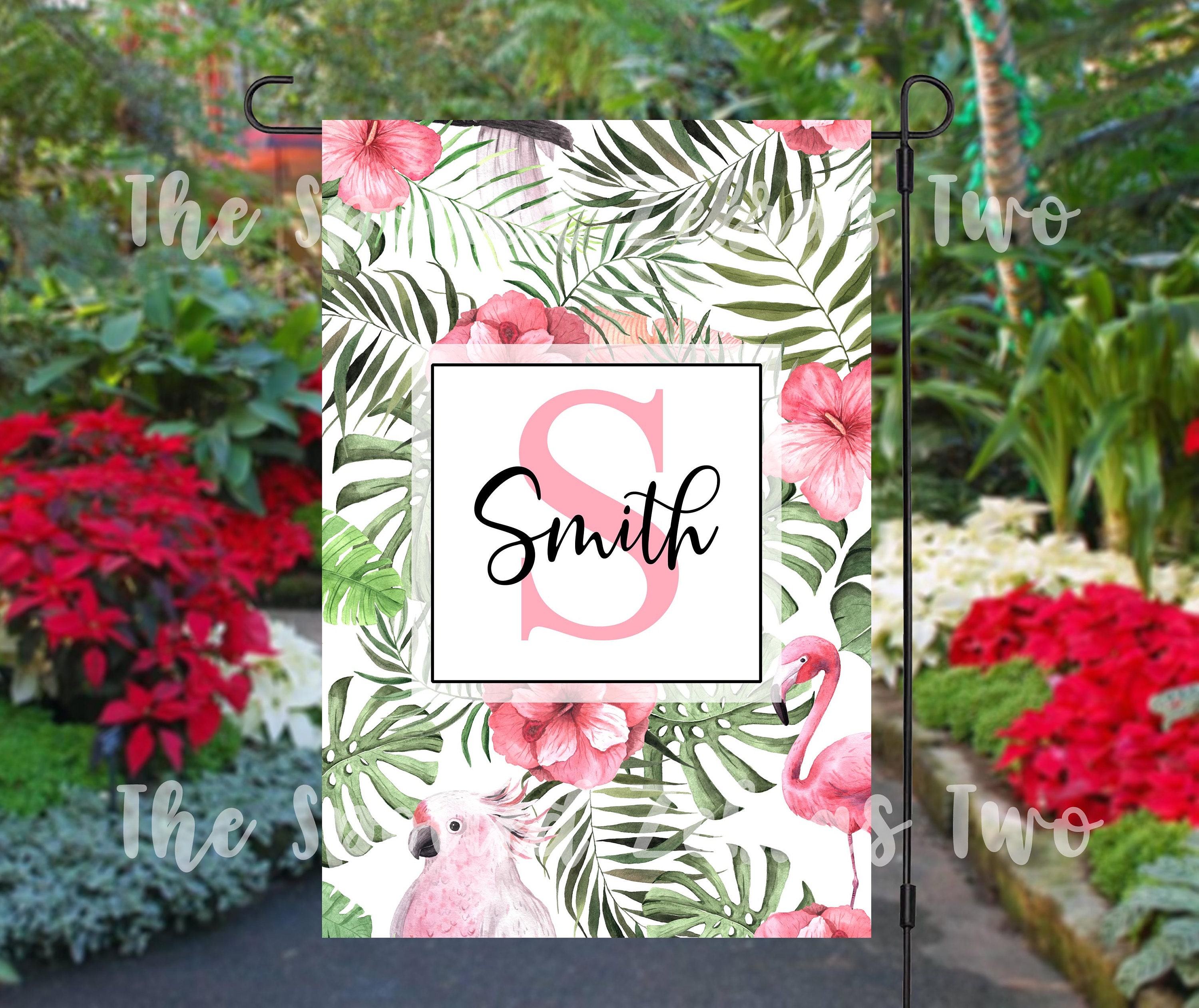 Tropical Garden Flag Design | Sublimation Garden Flag | Garden Flag ...