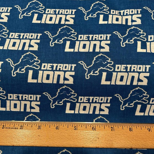 Detroit Lions Fabric - Etsy