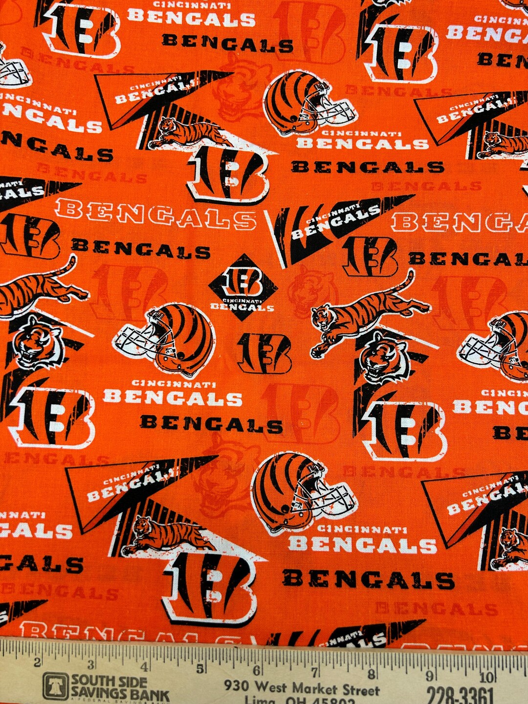 Cincinnati Bengals Cotton Fabric Ships in 24 Hours - Etsy