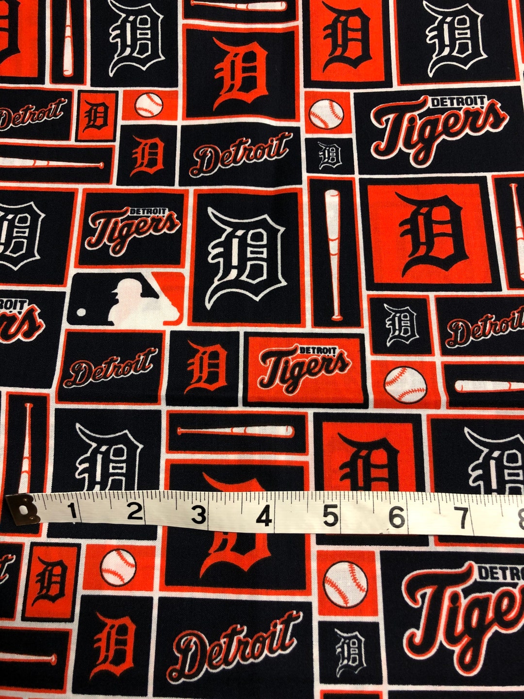 Detroit Tigers Cotton Fabric Ships in 1 Day - Etsy UK